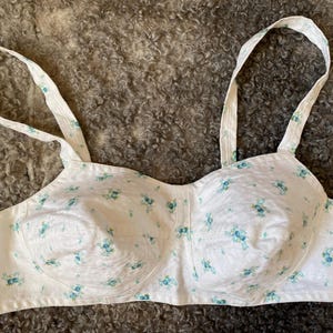Vintage Cotton Bra 70s Retro Cotton Brassiere Ladies Lingerie Underwear ...