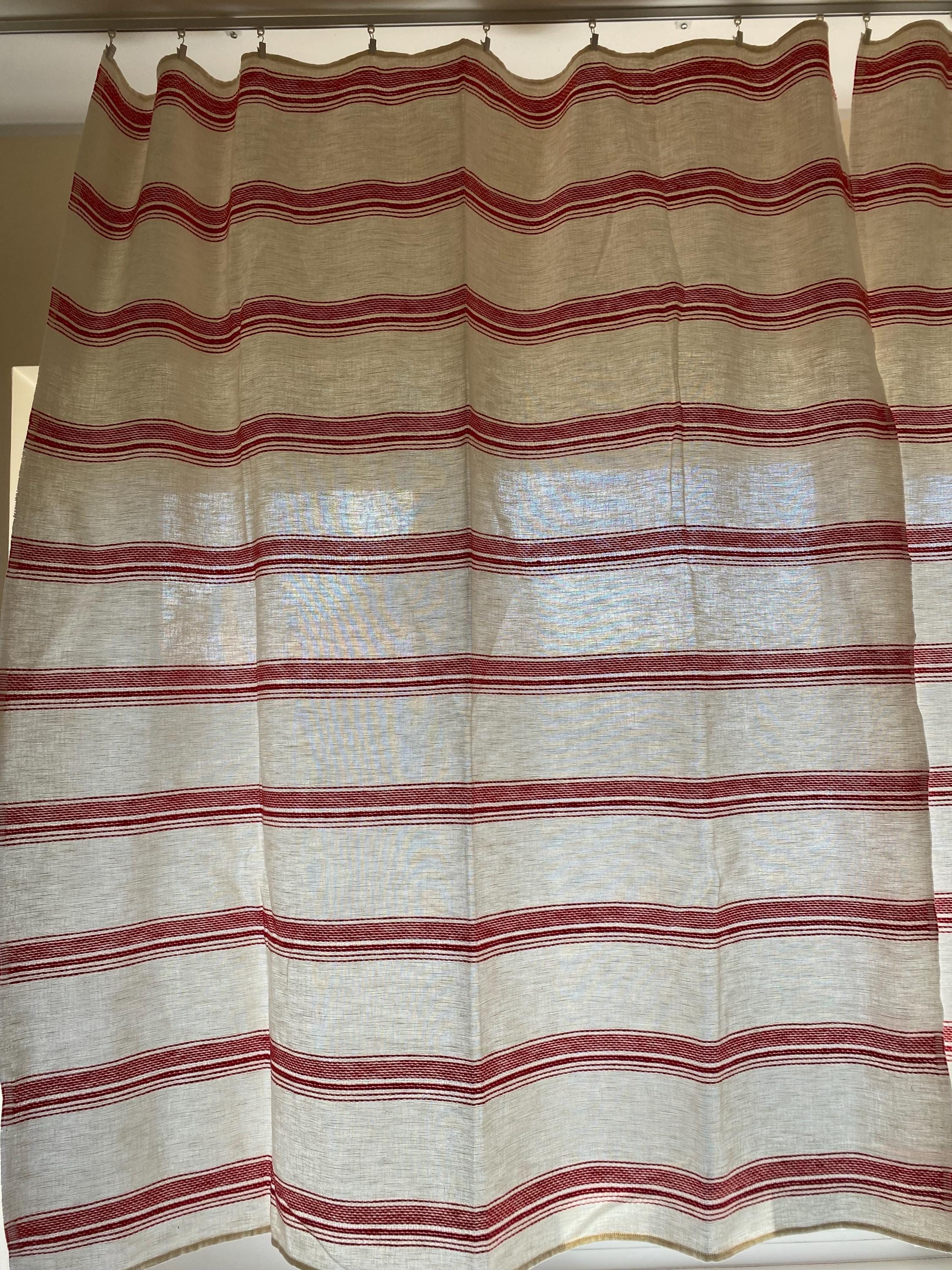 Scandinavian Vintage Curtains Set of 2 Curtain Panel Swedish Cotton ...