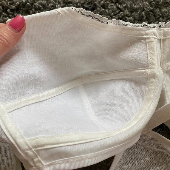 Vintage White Lace Bra Capron Brassiere Ladies Linger… - Gem