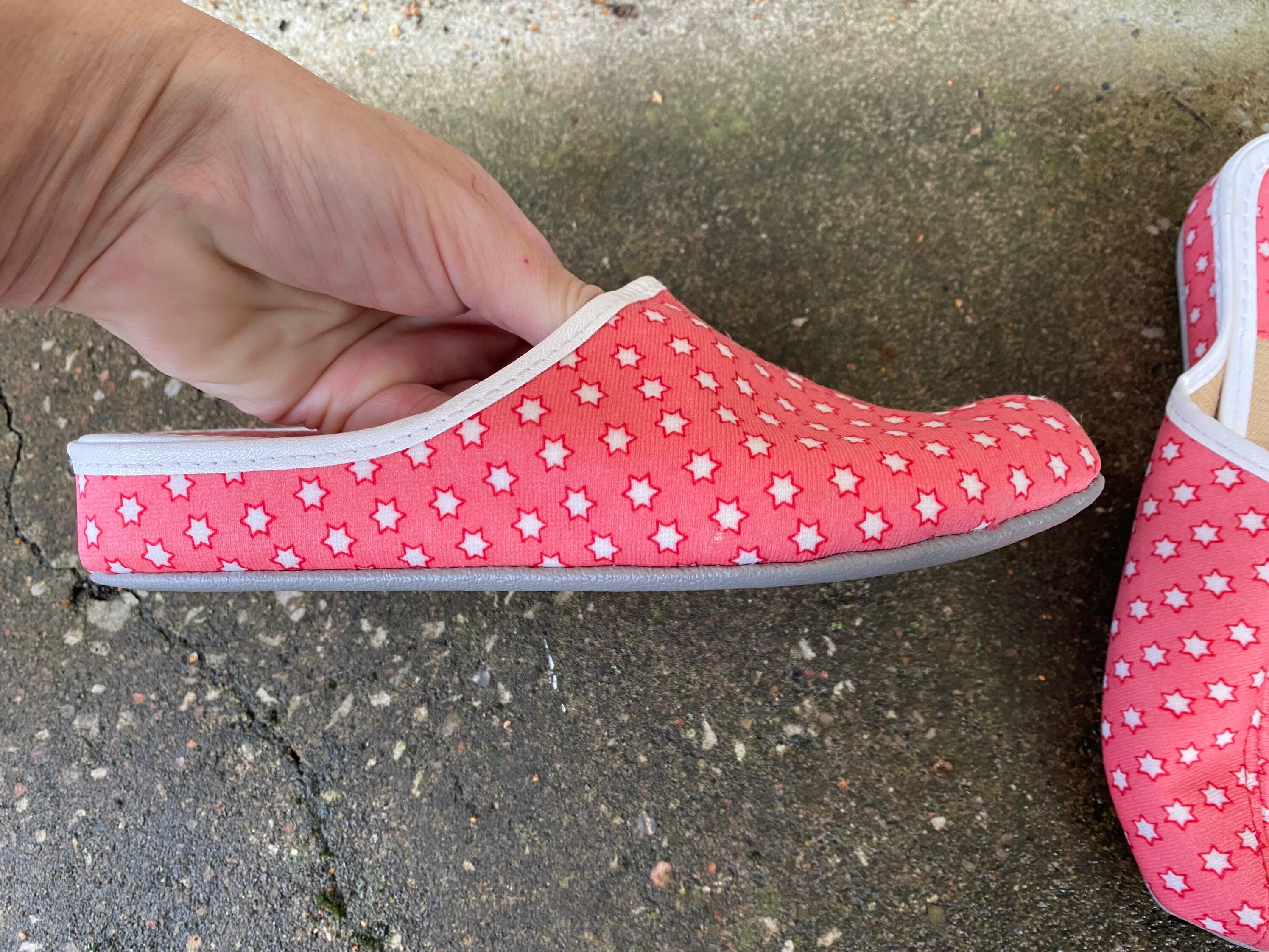 Vintage Slippers Home Shoes Retro Mid Century Women Pink Stars - Etsy