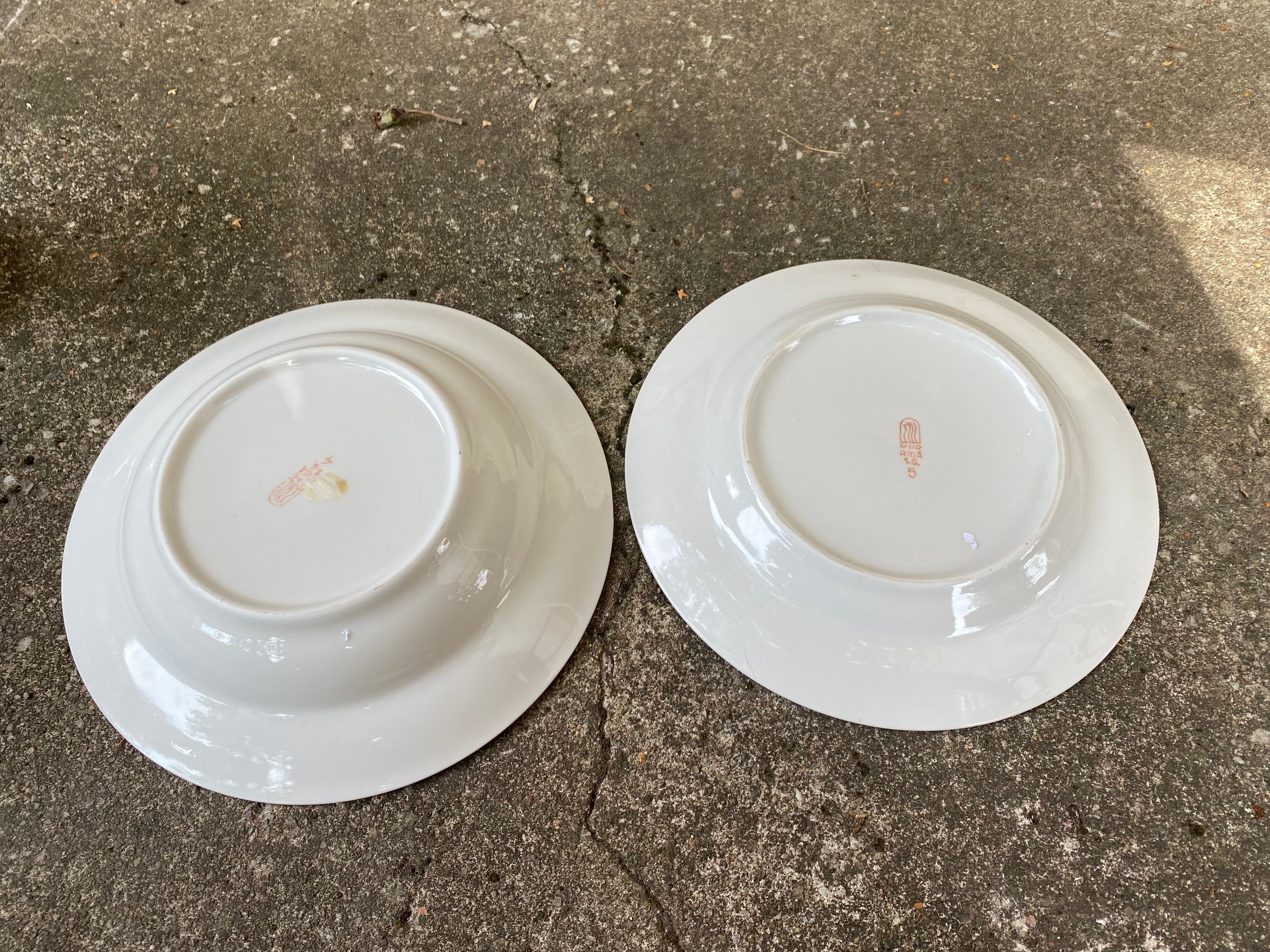 Riga Porcelain Plate and Bowl Decorated in Estonian ARS | Etsy