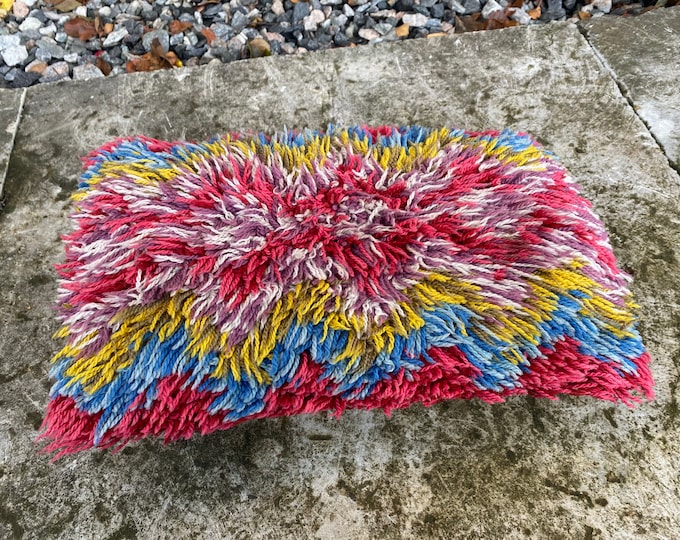 Scandinavian Rya Pillow Vintage Wool Mid Century Modern Design Handmade ...