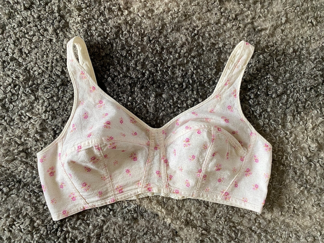 Vintage Cotton Bra 70s Retro Cotton Brassiere Ladies Lingerie - Etsy