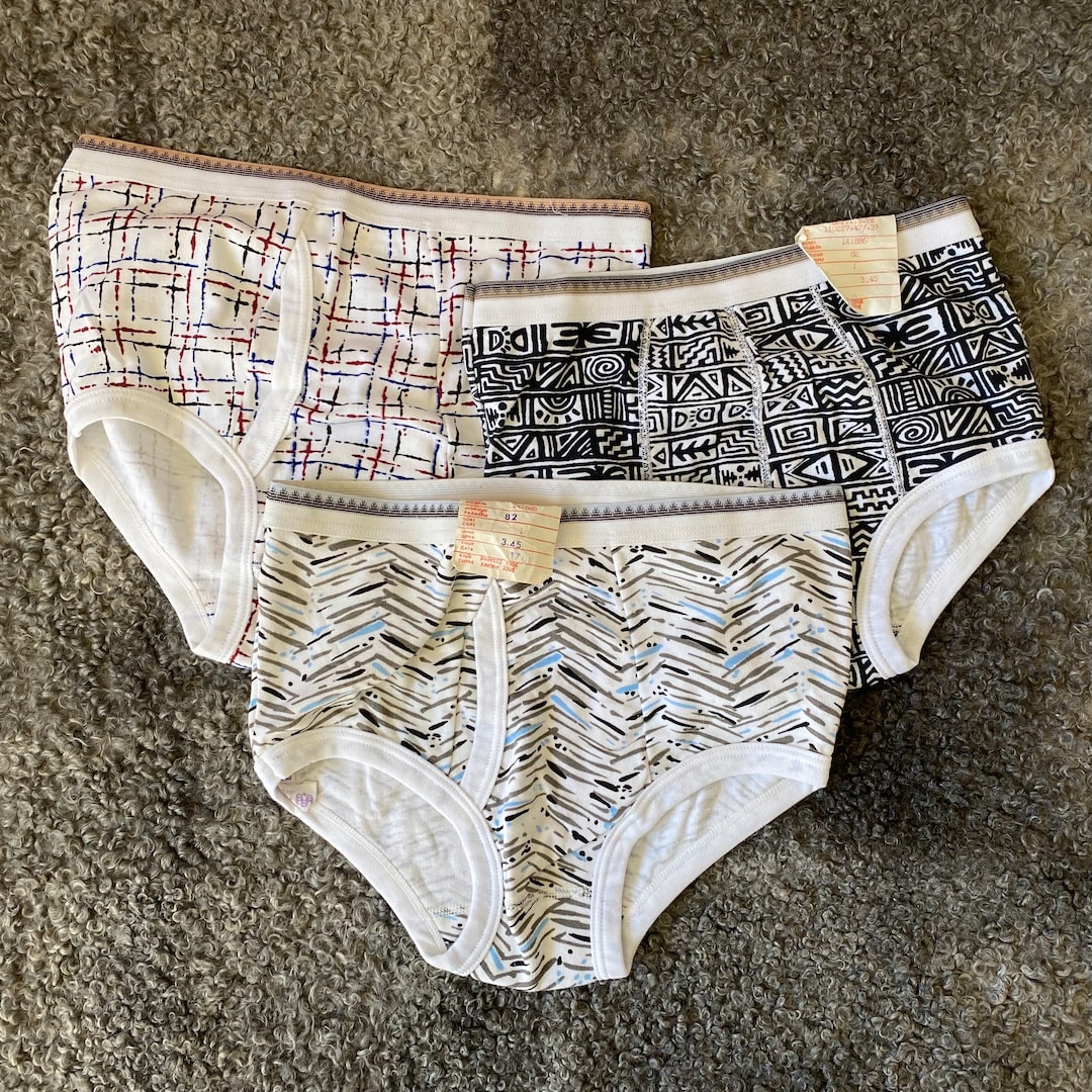 Vintage Men Underwear Size M and S/M Cotton Vintage High Waist ...