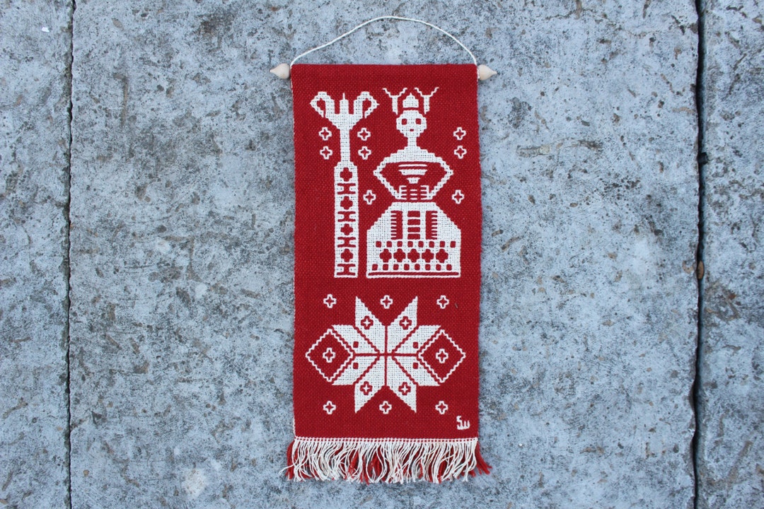 Wool Wall Hanging Stina Wallgren Woolen Tapestry Hand Woven Small Wall ...