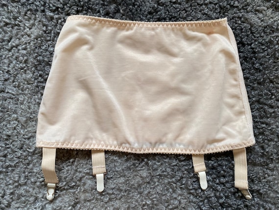 Vintage 90s Girdle Beige Suspender Shapewear Body S… Gem