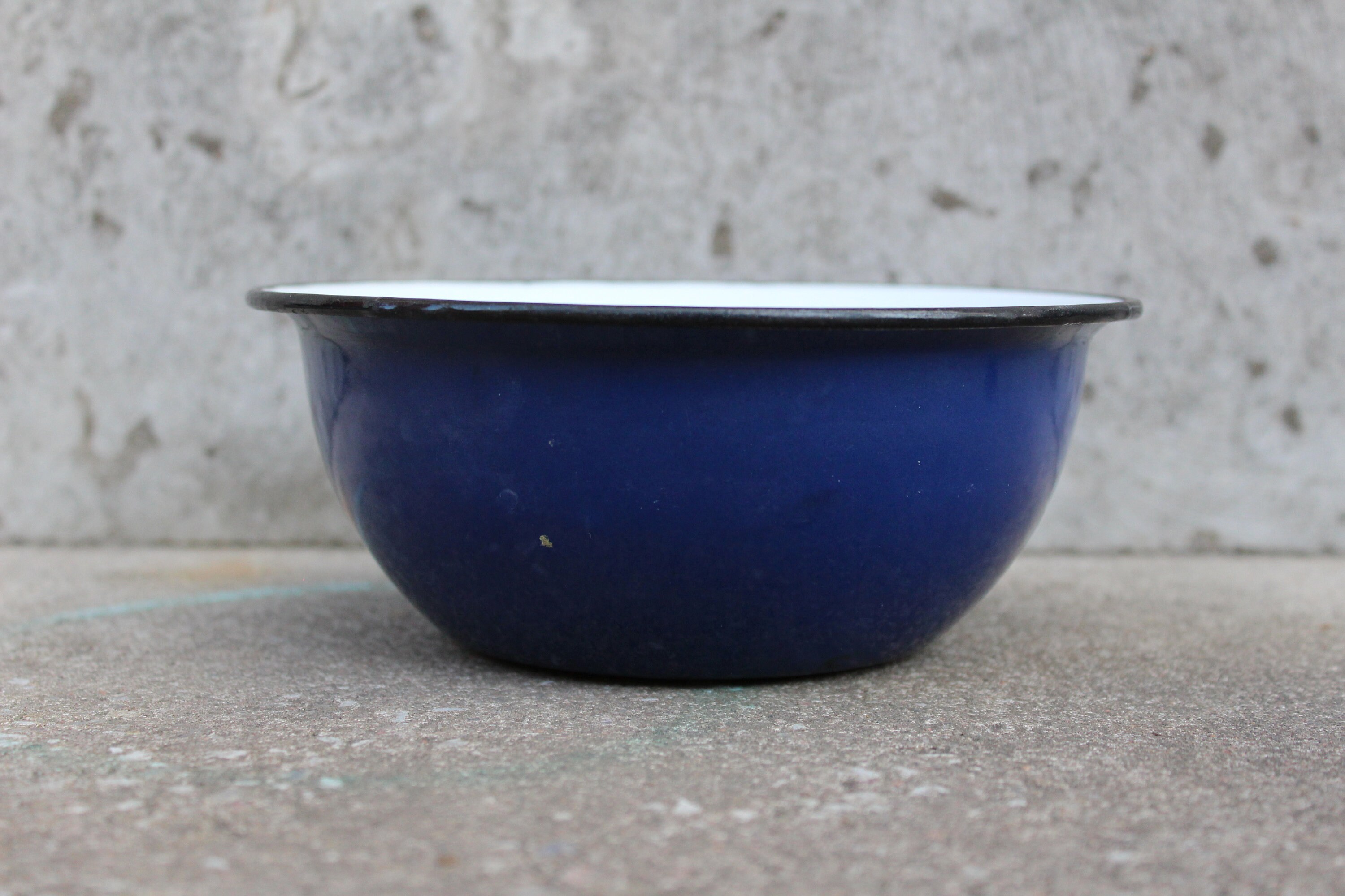 Home & Living Baskets & Bowls Home Décor blue enamel bowl from the 70s ...