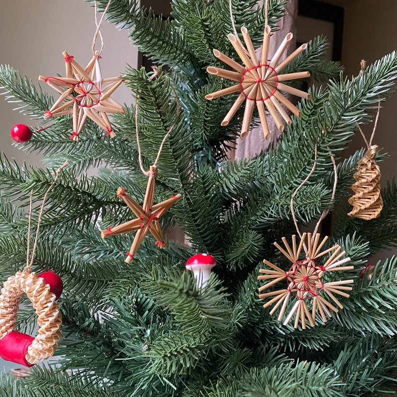 Straw Ornaments - Etsy