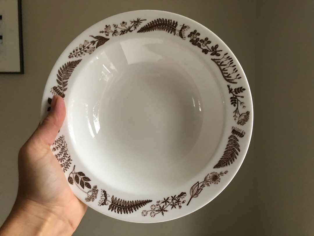 Gustavsberg 3 MEDICINAL Stig Lindber White Bowls With Brown Flowers ...