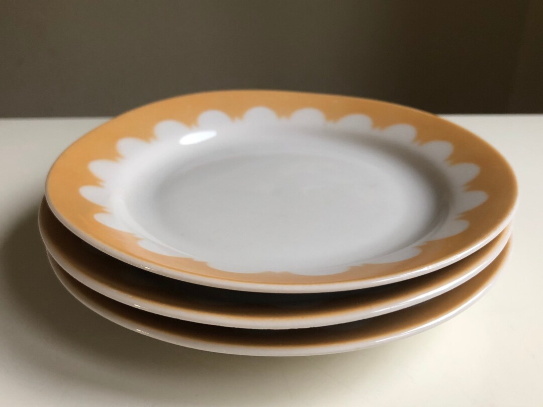 Riga Porcelain Plates Set of 3 Dessert Plates. Vintage Small Plate With ...