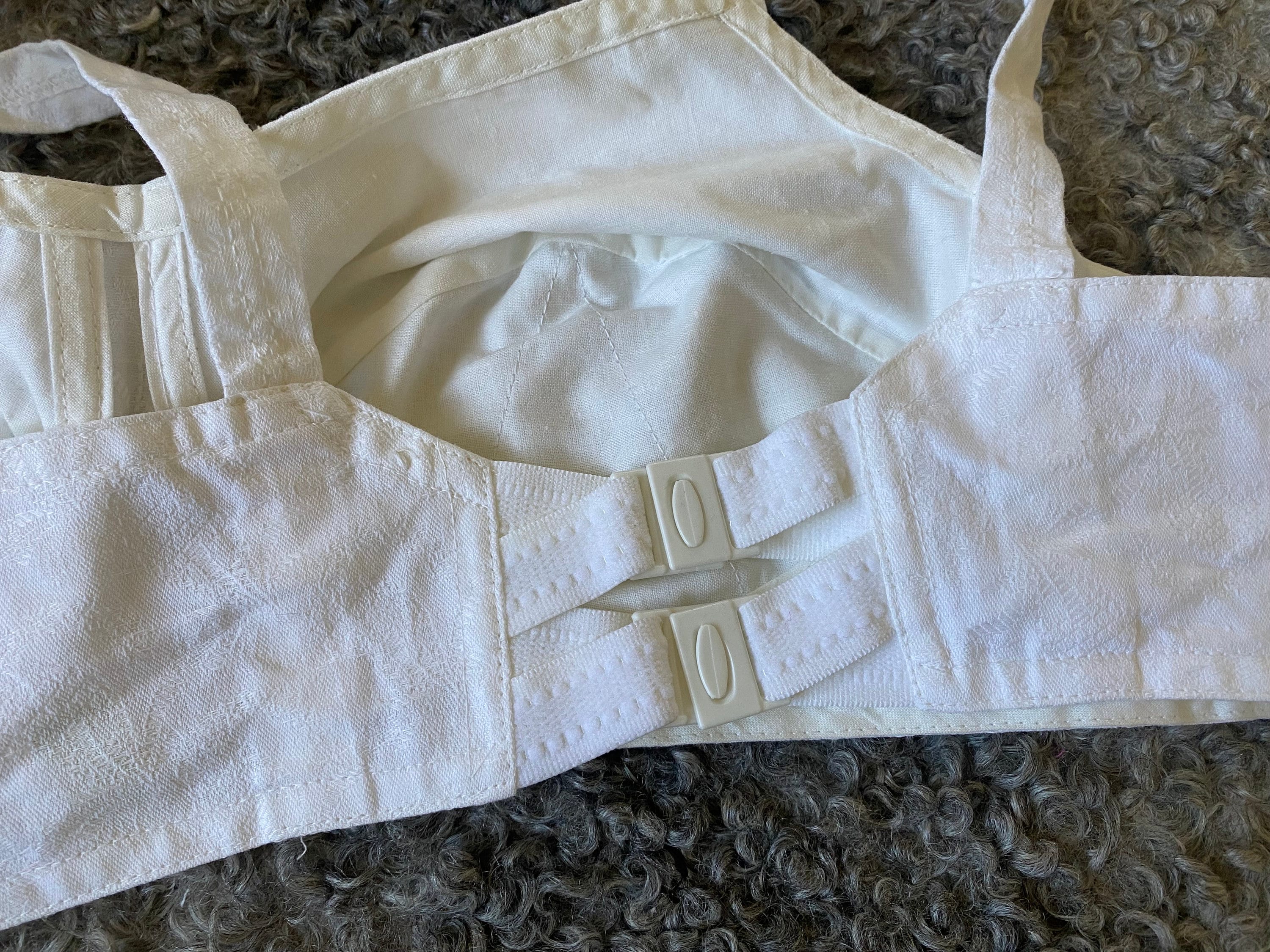 Vintage White Cotton Bra Retro Underwear Brassiere Ladies 70s Lingerie ...