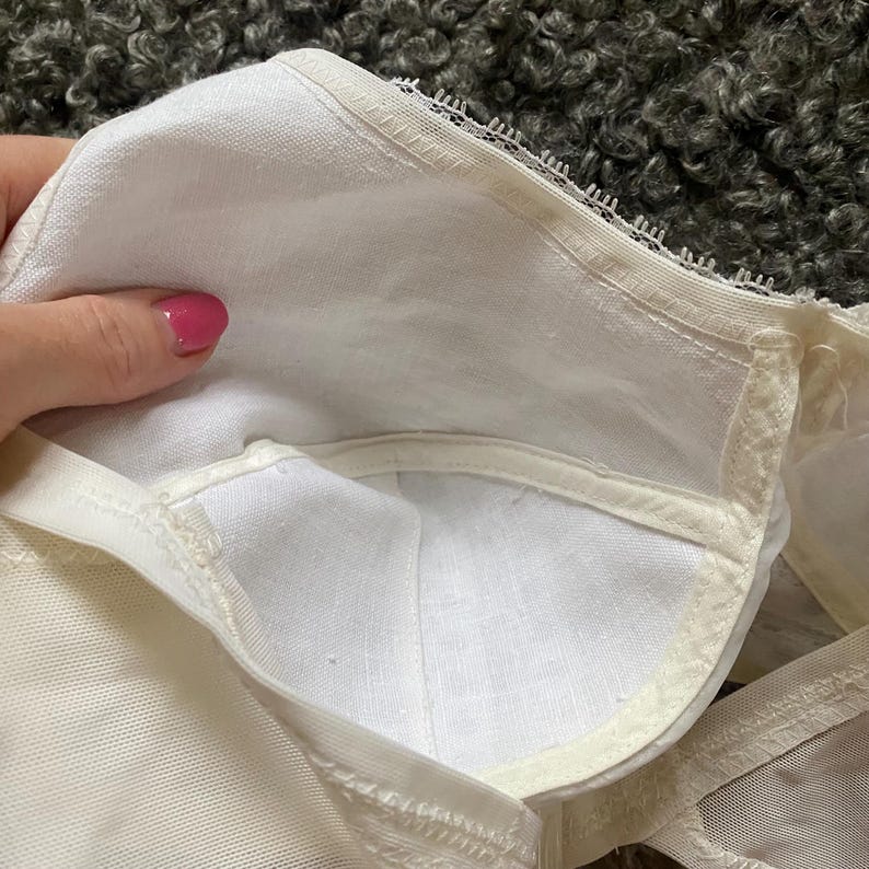 Vintage Weißer Spitzen BH Capron Büstenhalter Damen Dessous Hochzeit ...