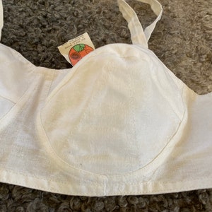80s Fashion, Bra Vintage White Cotton Bra Brassiere Ladies Wedding ...