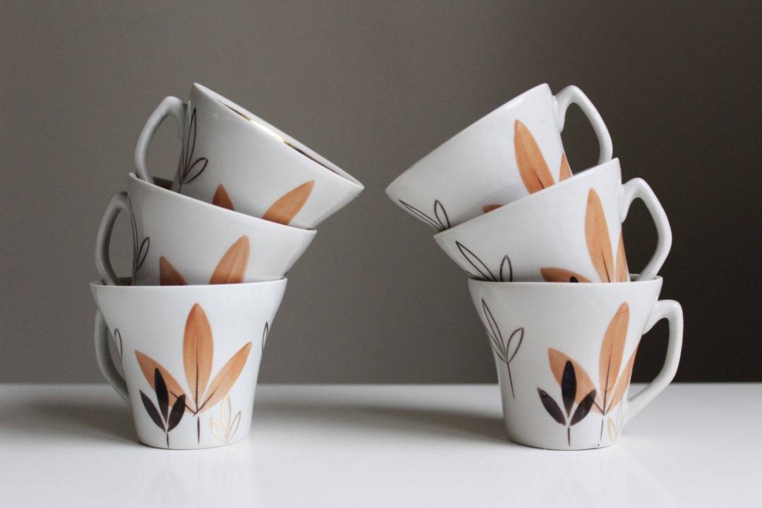 Riga STELLA Porcelain Factory Vintage Espresso Cups, Small White Coffee ...