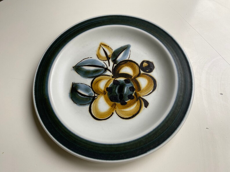 Stavangerflint Norway Plate SENJA Ceramic Hand Painted Plate, 1970s ...