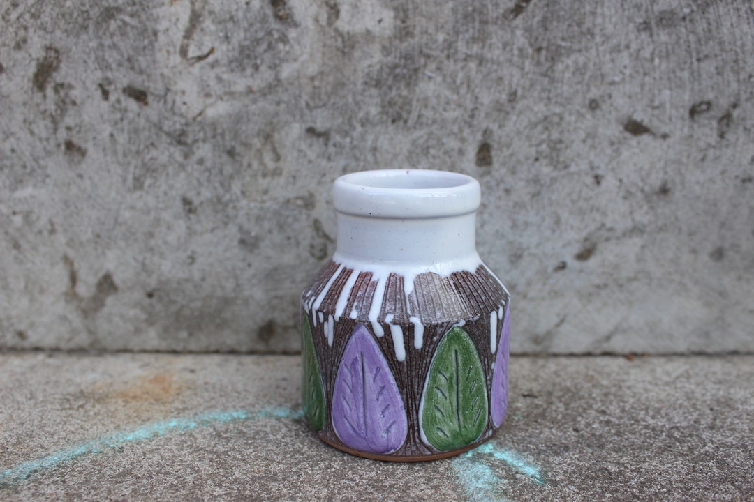 Ceramic Vase Vintage Swedish Ceramic Flower Vase, Hand Painted ...
