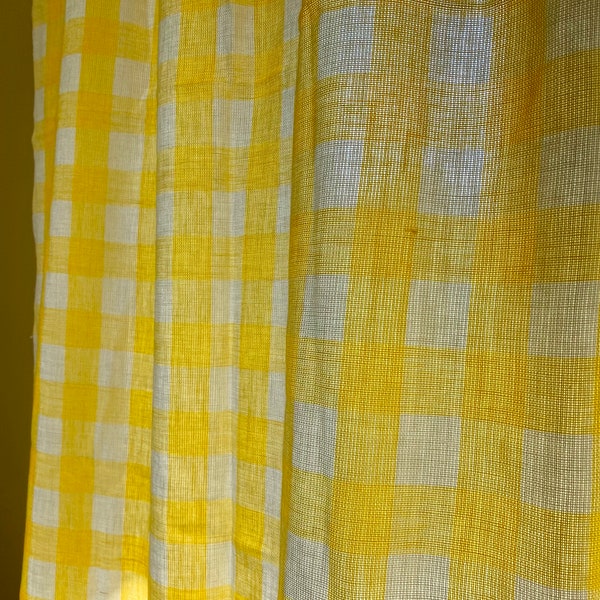 Check Curtains - Etsy