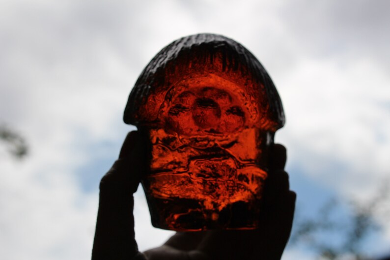 Swedish Vintage Bergdala Glass Troll Ambre Art Glass - Etsy