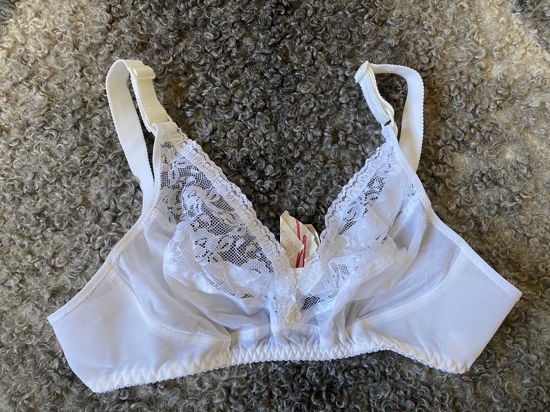 90s Vintage White Bra Unused Retro Ladies Brassiere Lace Bra Wedding ...
