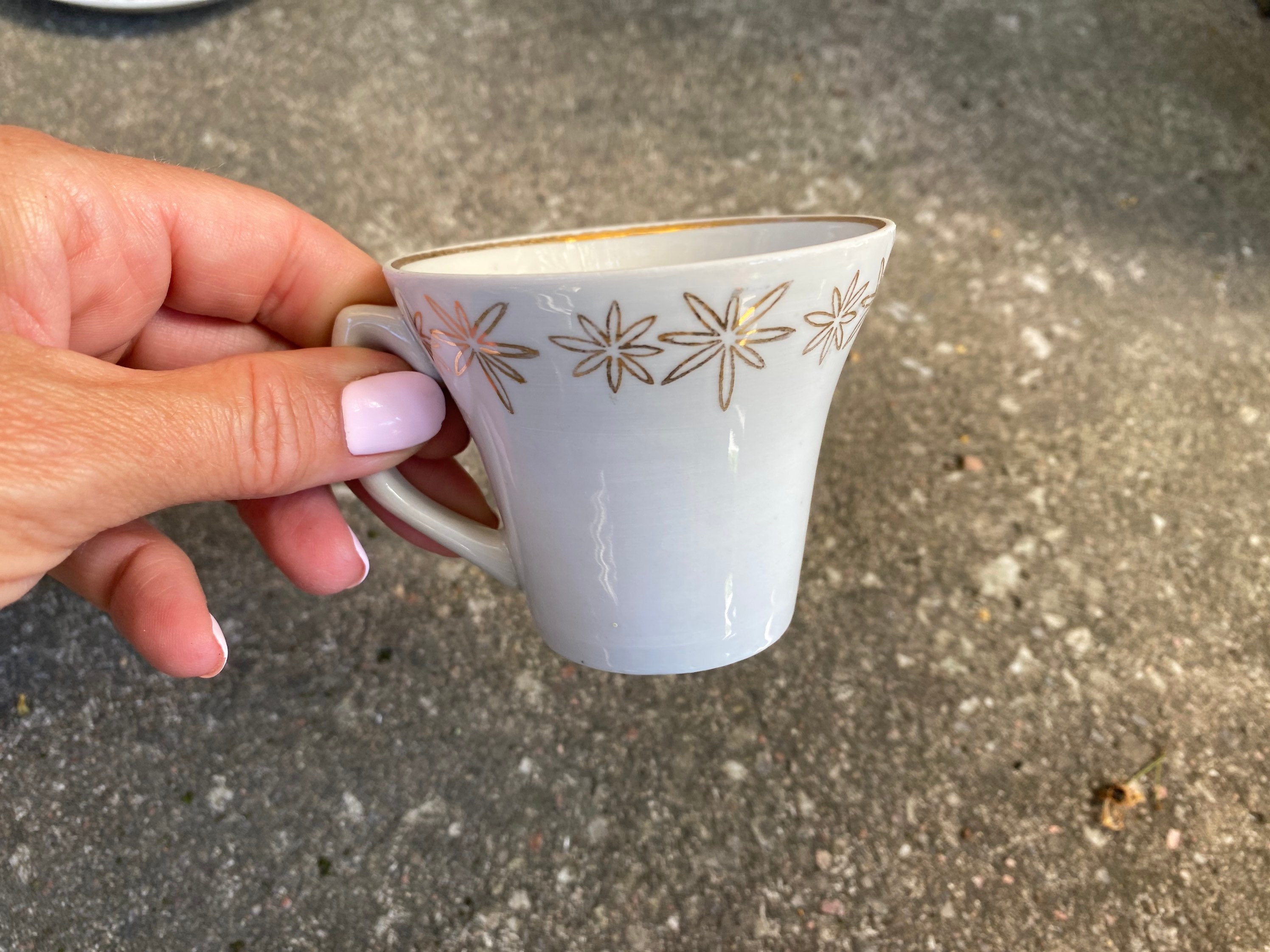 Riga STELLA Porcelain Factory Espresso Cup with Saucer | Etsy