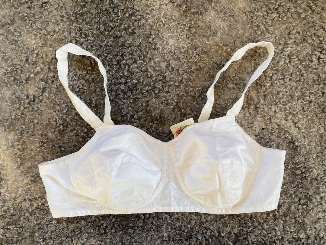 80s Bra Vintage White Cotton Bra Brassiere Ladies Wedding Lingerie ...