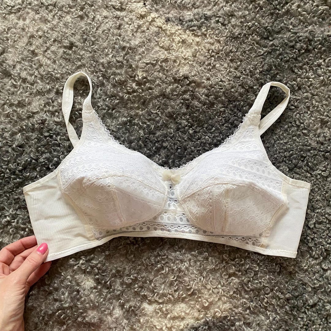 Vintage Weißer Spitzen BH Capron Büstenhalter Damen Dessous Hochzeit ...