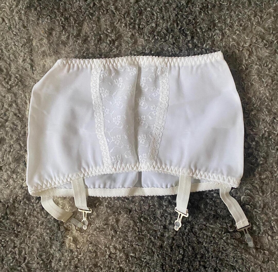 80s Vintage Girdle White Suspender Girdle Shapewear Vintage Body ...