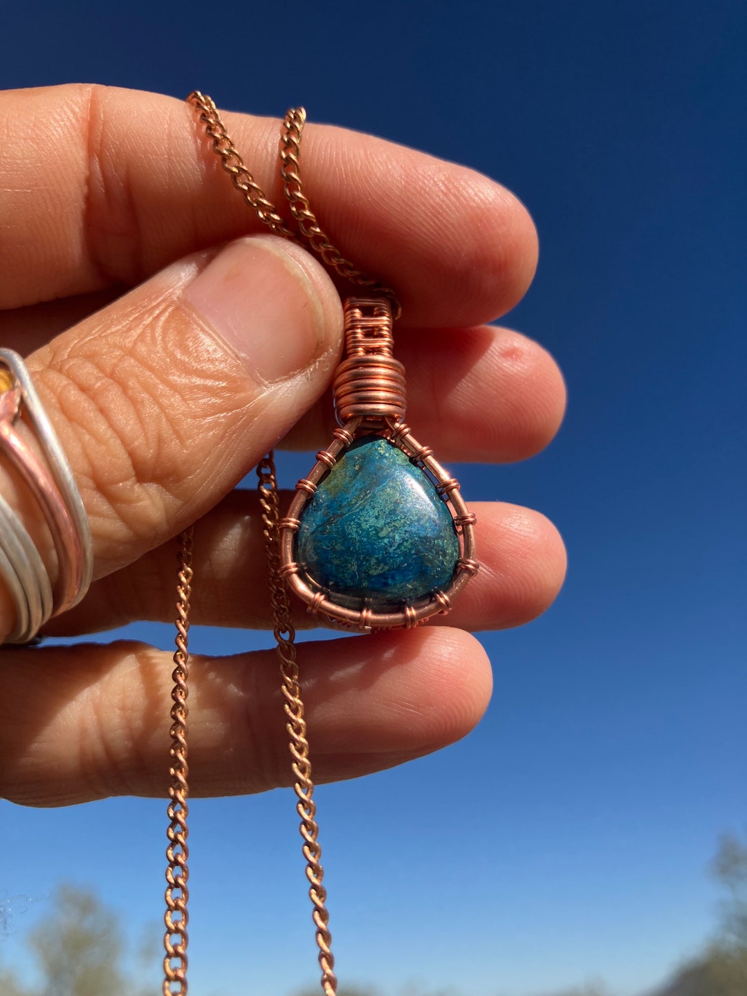 Azurite Necklace - Etsy