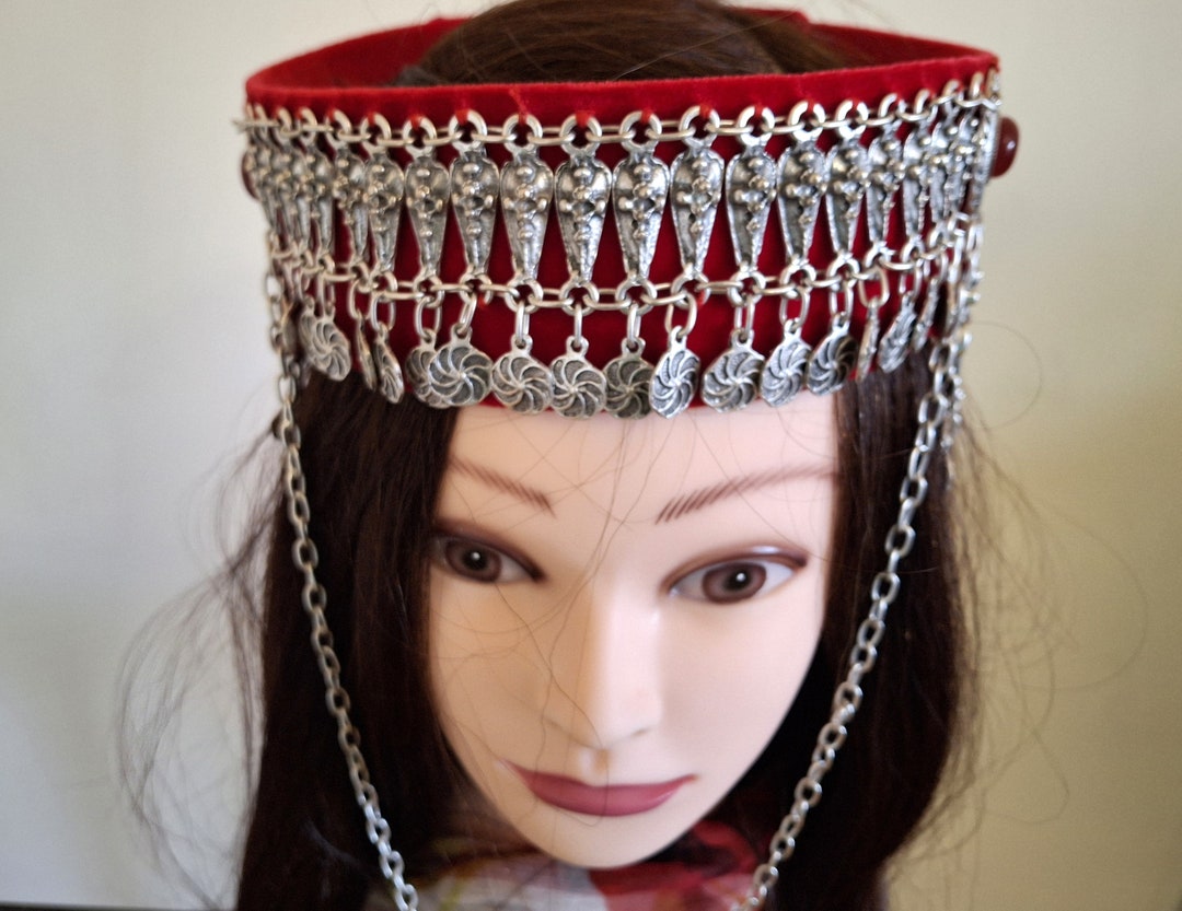 Traditional Armenian Head Decoration, Drop Coin Headpieces, Wedding ...