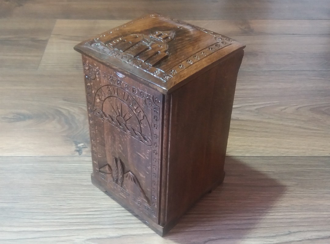 Handcrafted Armenian Wooden Box With Mount Ararat and Saint Hripsime ...