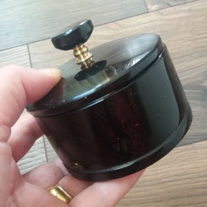 Obsidian Round Box, Healing Chakra Box, Obsidian Home Decor, Handmade ...