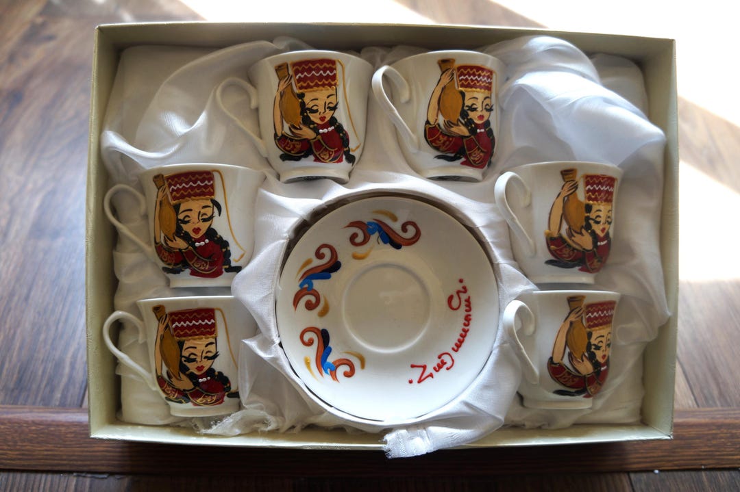 Armenian Coffee Cups Set, Armenian Taraz Cups, Armenian Style Coffee ...