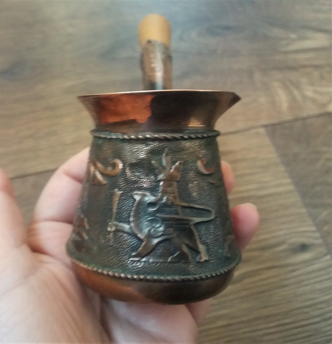 Vintage Armenian Jazzve Coffee Pot – Soviet Era Copper Cezve, Yerevan ...