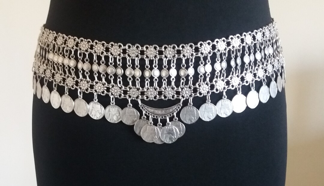 Tigran the Great Flowery Armenian Drop Coin Belt, Ethnic Belt, Belly ...