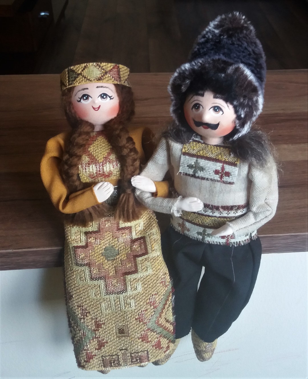 Handmade Sitting Armenian Folk Dolls, Collectable Armenian Dolls ...