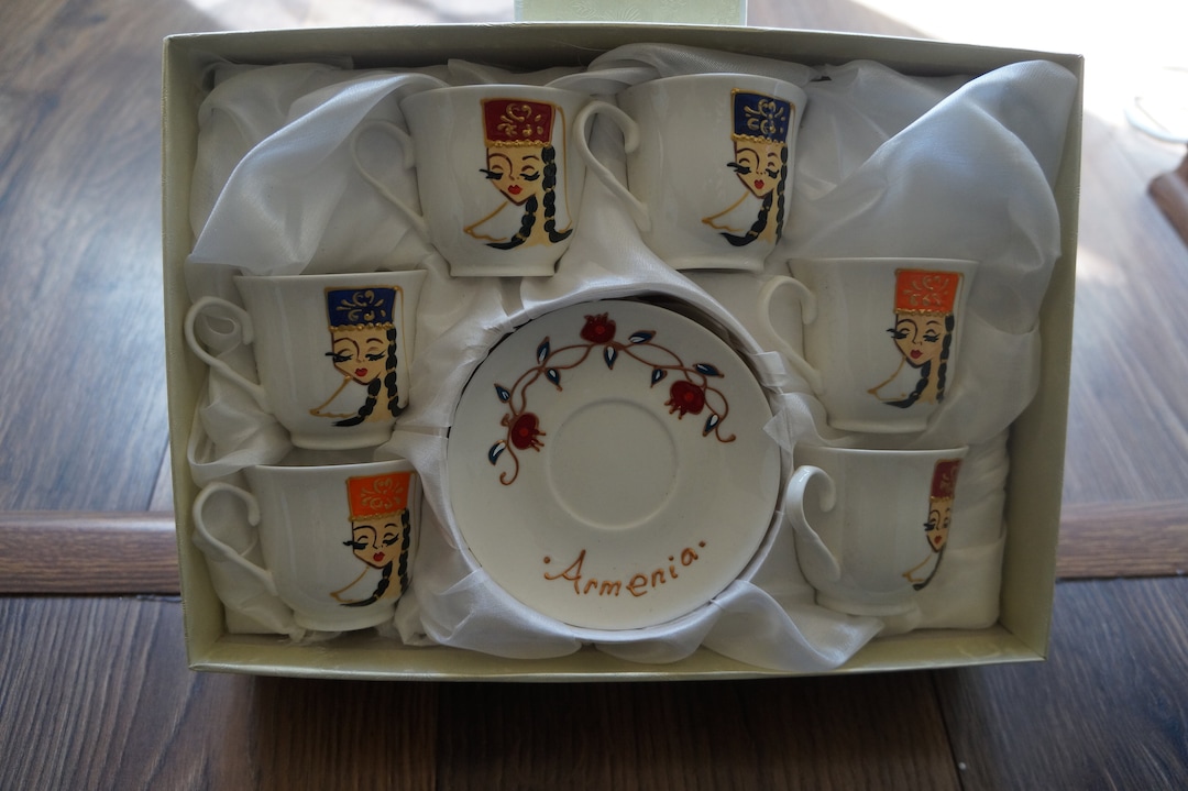 Armenian Coffee Cups Set, Armenian Taraz Cups, Armenian Style Coffee ...