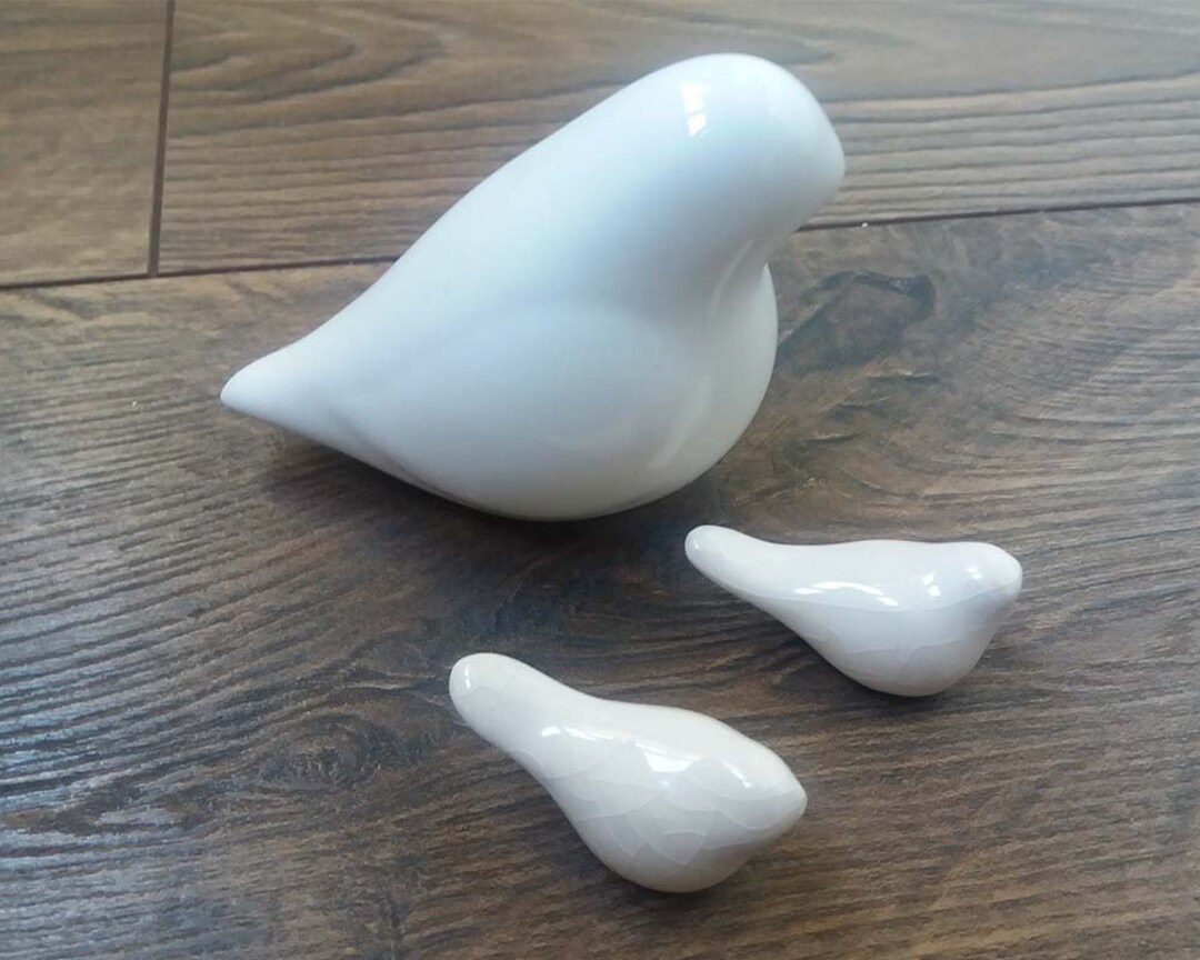 White Decorative Family Dove in Ceramics Home Décor Ceramic - Etsy