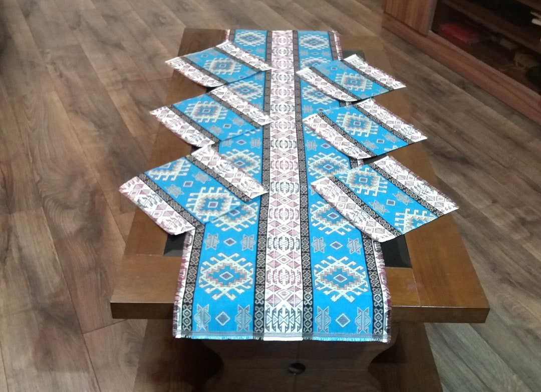 Table Cloth Runner, Armenian Design, the Wheel of Eternity Table Runner ...