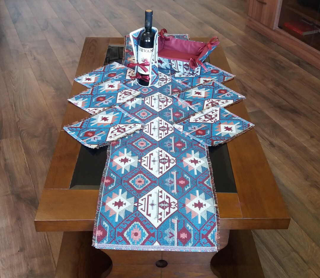 Table Cloth Runner Set, Armenian Design, Table Runner, Table Decoration ...