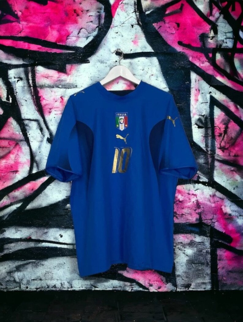 Italy 2006 Retro Home Football Shirt Vintage Soccer Jersey Kit Maglia ...