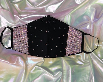 Sparkly Face Mask Washable 100% Cotton Filter Opening | Etsy