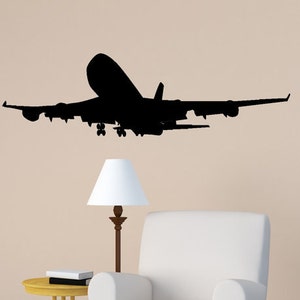Airplane Wall Decal Jet Airliner Sticker Aircraft Jumbo Jet - Etsy