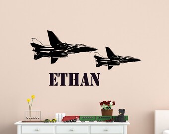 Fighter Jet Wall Decal - Etsy