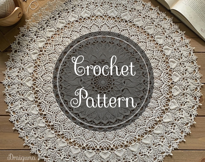 Crochet Doily Pattern Crochet Doily Set Pattern Crochet - Etsy