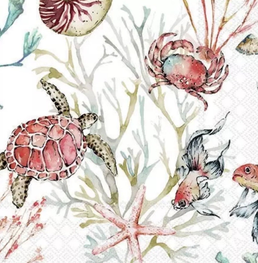 2 Small Ambiente Paper Napkins for Mixed Media, Collage, Scrapbook ...