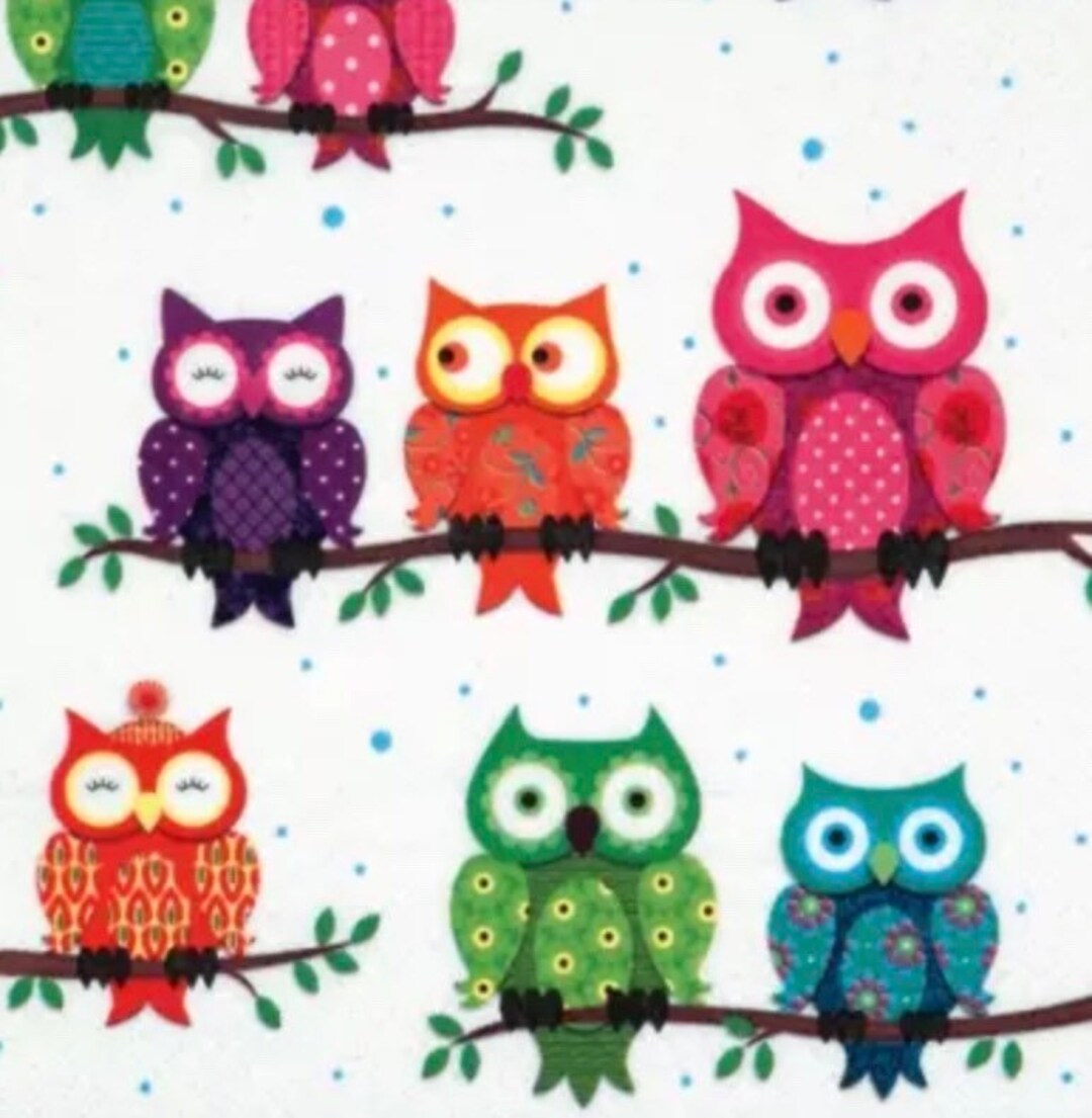 2 Large Rare Paper Napkins for Mixed Media, Collage, Scrapbook ...