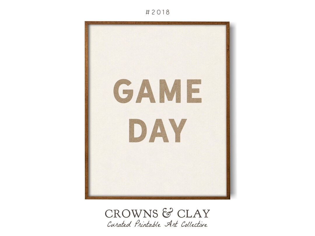 Game Day Printable Nursery Art, Football DIY Party Decor, Sports ...
