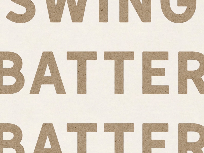 Swing Batter Batter Swing Printable Art, DIY Baseball Party Decor ...
