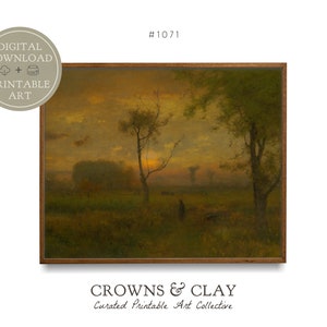 Sunrise Landscape PRINTABLE Artwork George Inness Painting - Etsy