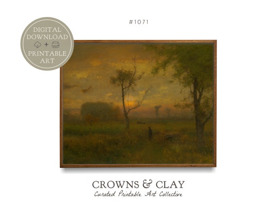 Sunrise Landscape PRINTABLE Artwork George Inness Painting - Etsy